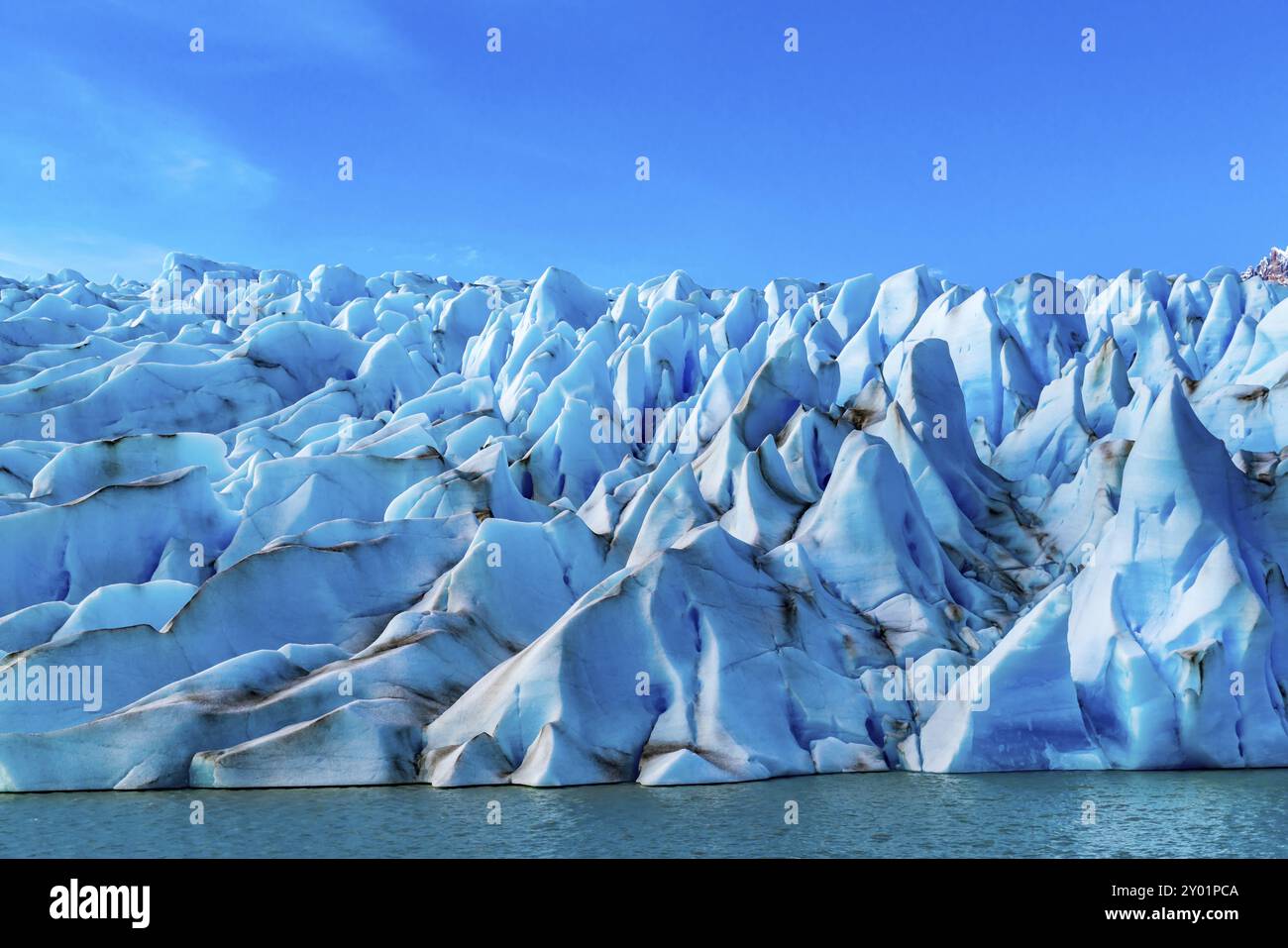 Pattern form by the ice of Glacier Grey at Torres del Paine National ...