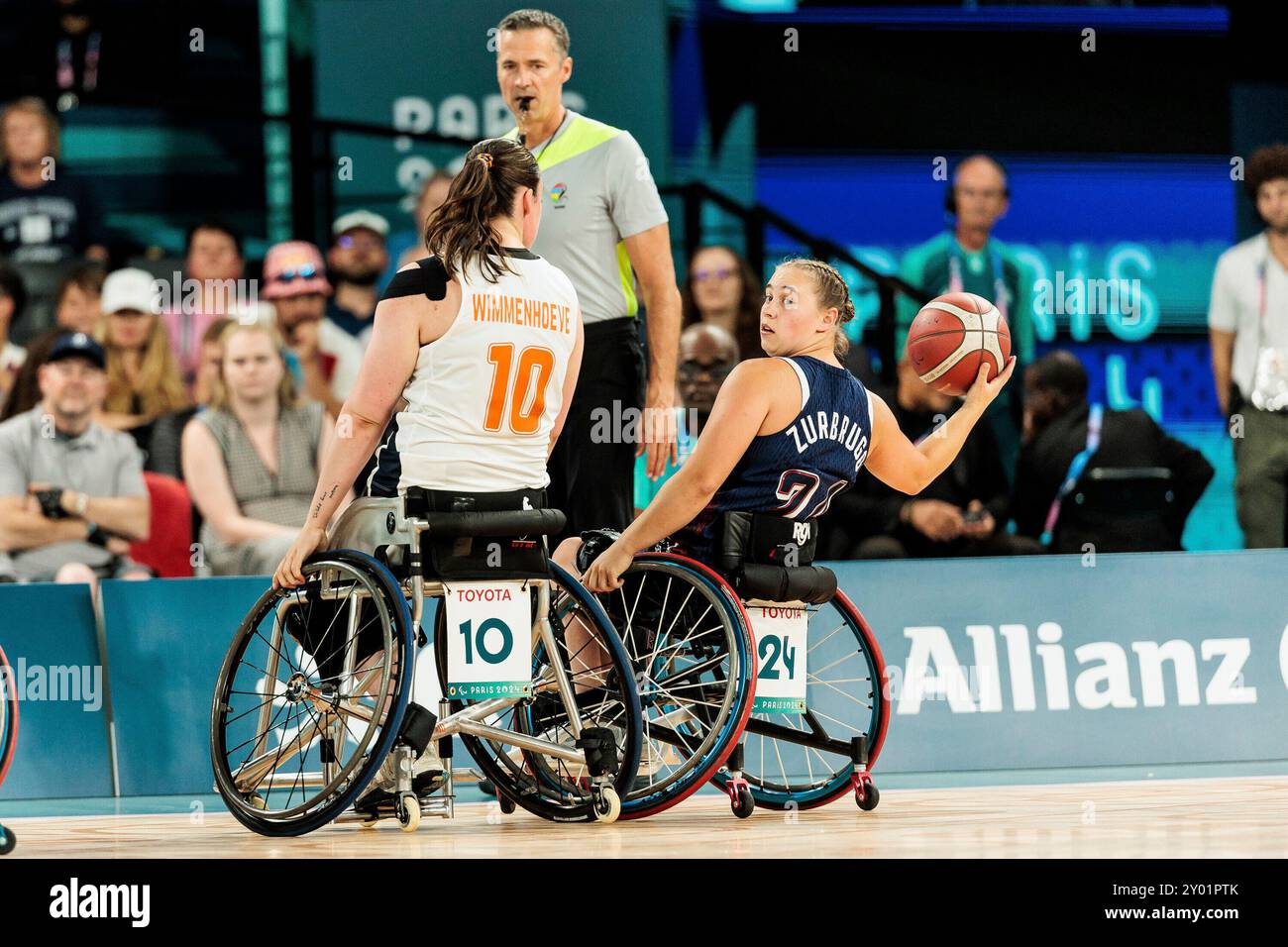 PARIS, FRANKREICH 31. August - Rollstuhlbasketball Niederlande - USA ...