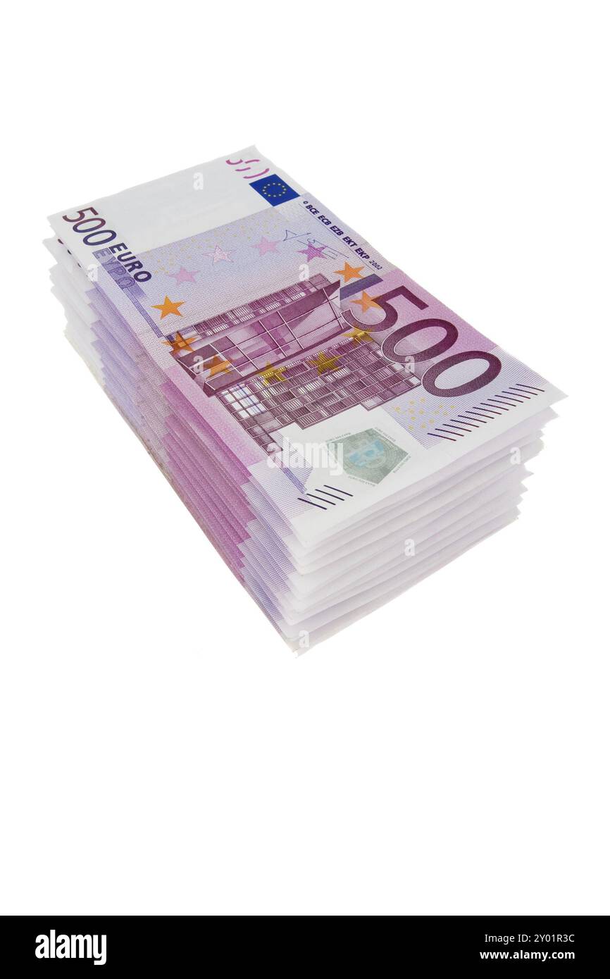500 euro bill stack hi-res stock photography and images - Alamy
