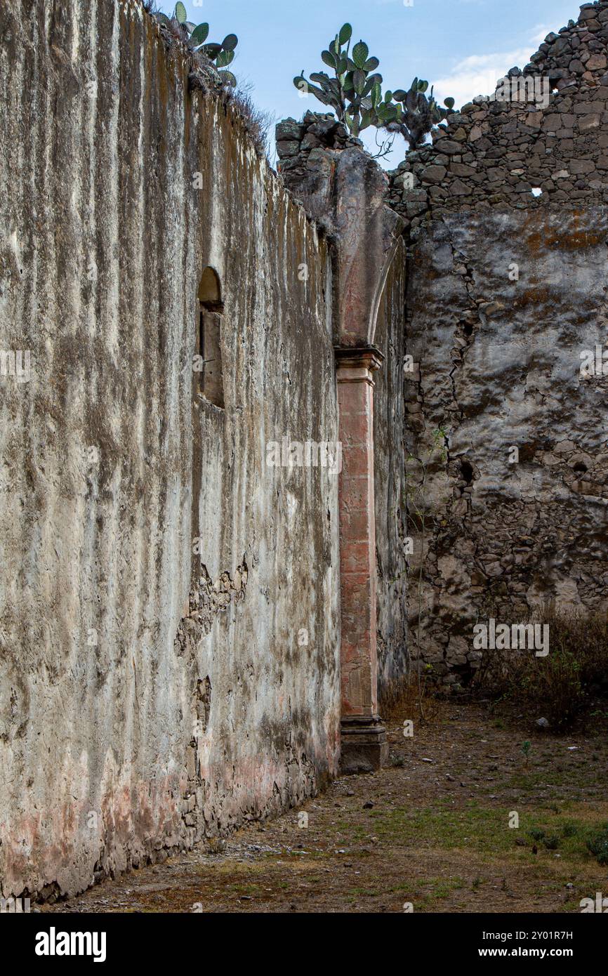 The interior of an old, ruined construction with no roof Stock Photo ...