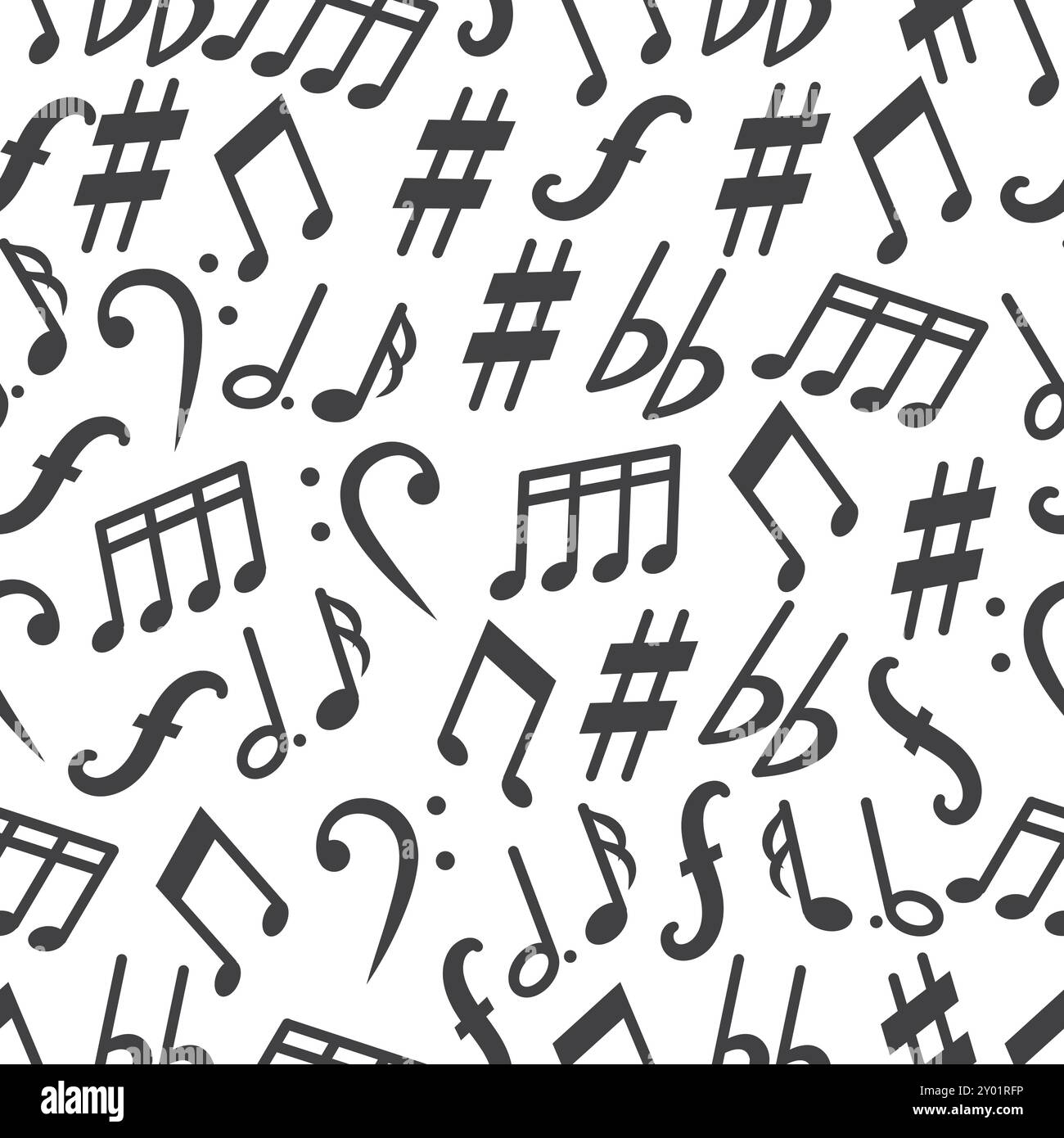 Music note seamless pattern. Melody symbols Stock Vector Image & Art ...