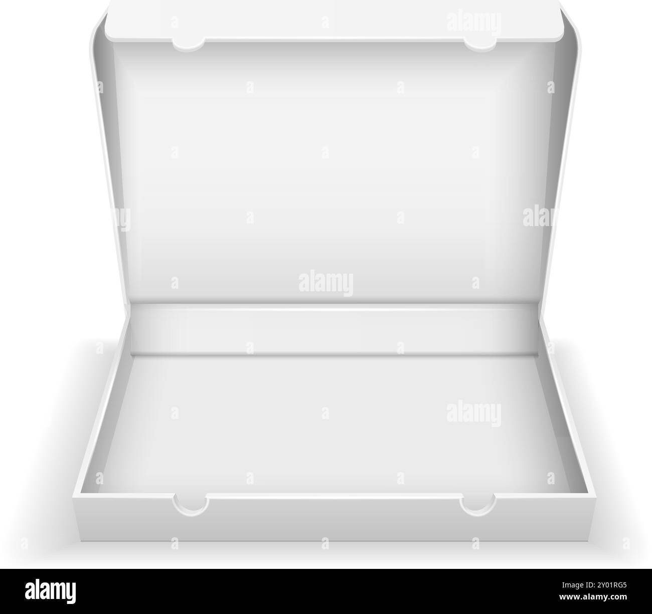 Open pizza box mockup. Empty realistic pack Stock Vector Image & Art ...