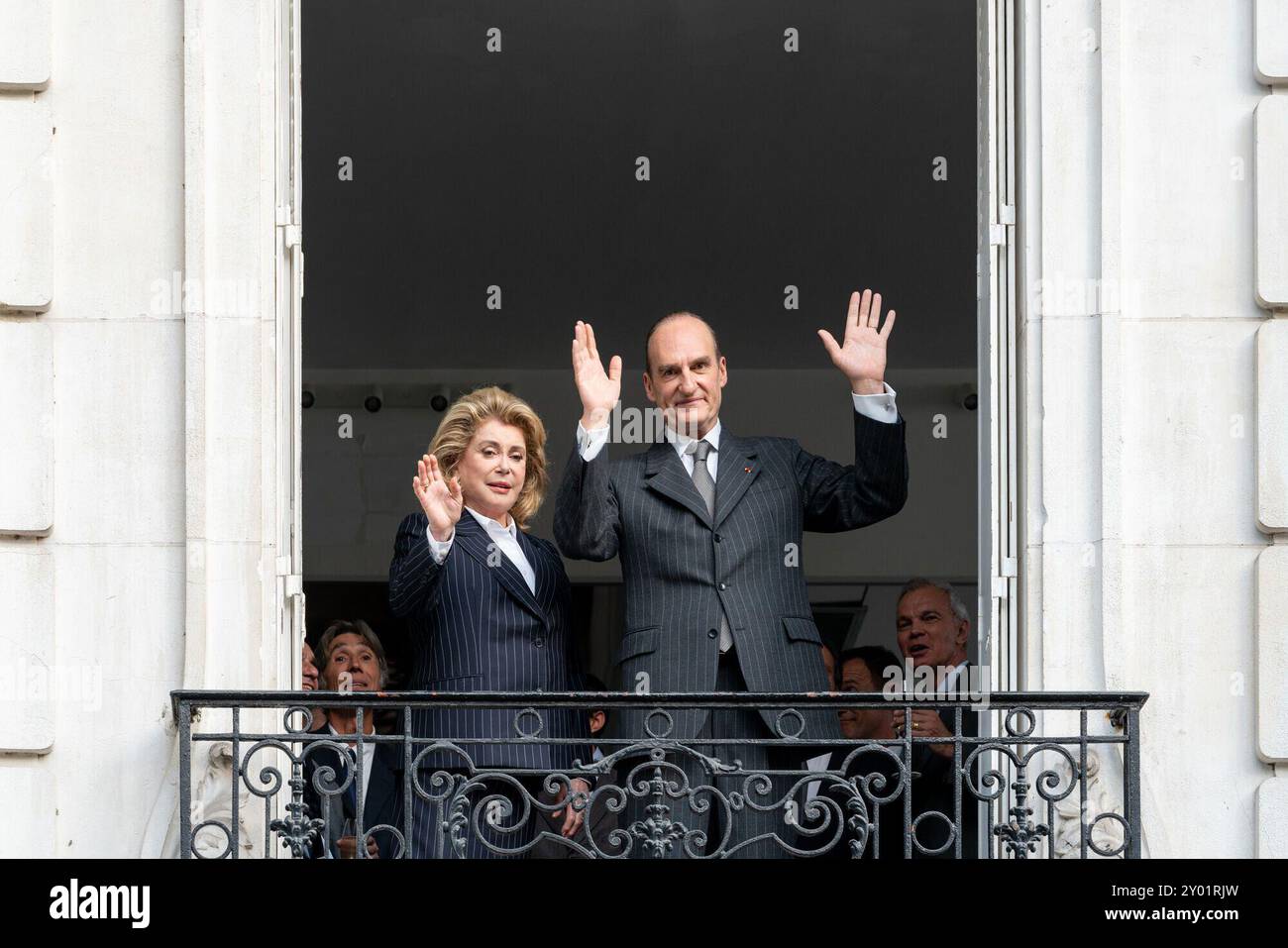CATHERINE DENEUVE and MICHEL VUILLERMOZ in BERNADETTE (2023), directed by LÉA DOMENACH. Credit ...