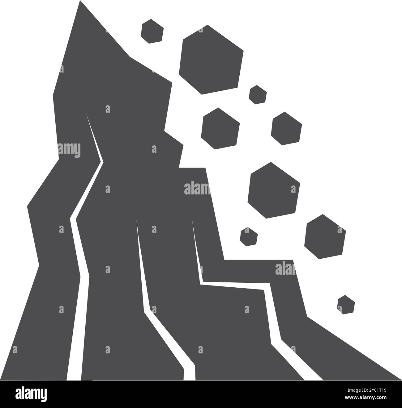 Rock fall Black and White Stock Photos & Images - Alamy