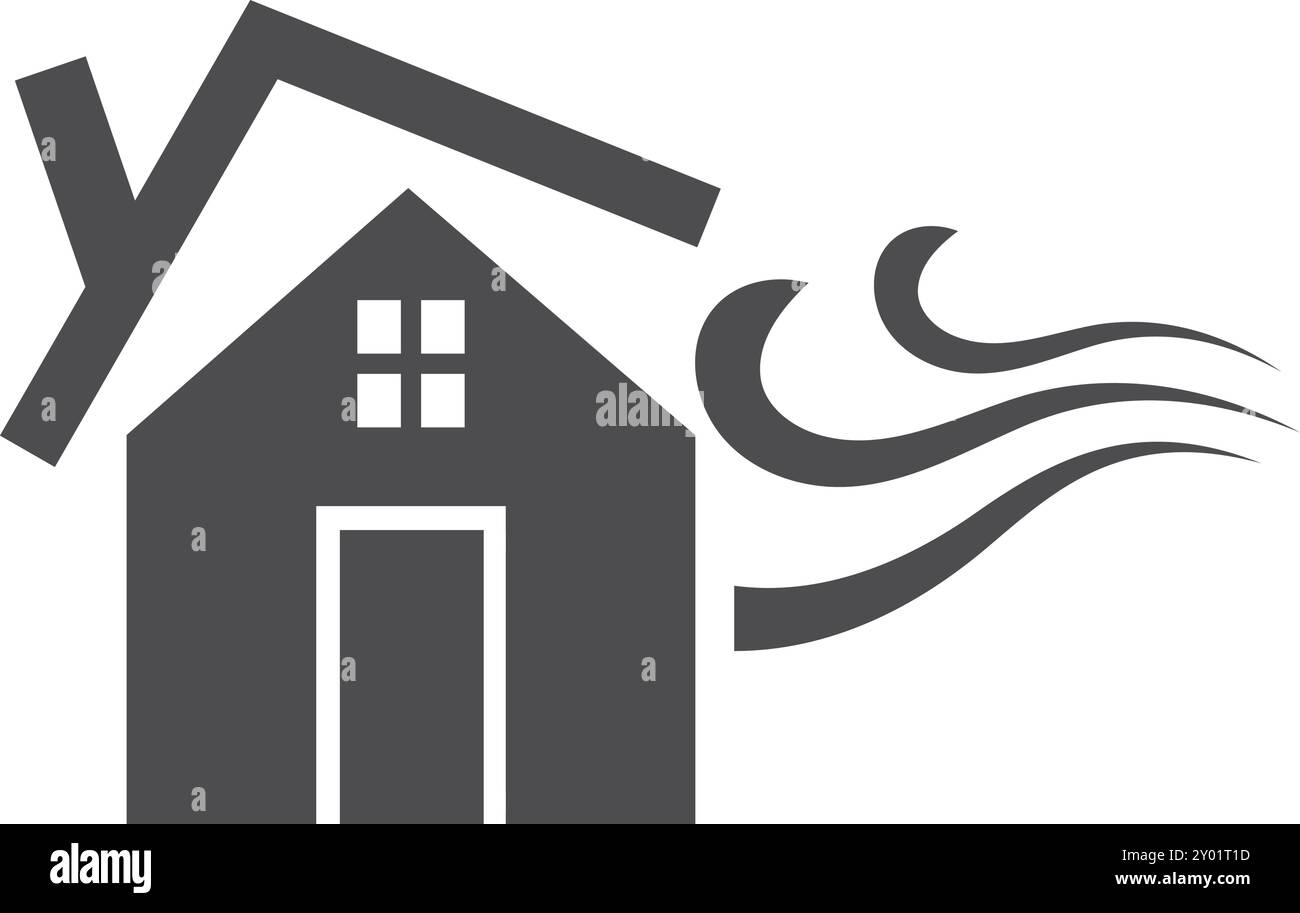 Hurricane damaged house Stock Vector Images - Alamy