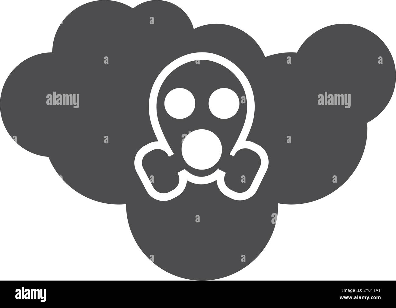 Toxic cloud black icon. Poison gas symbol Stock Vector Image & Art - Alamy