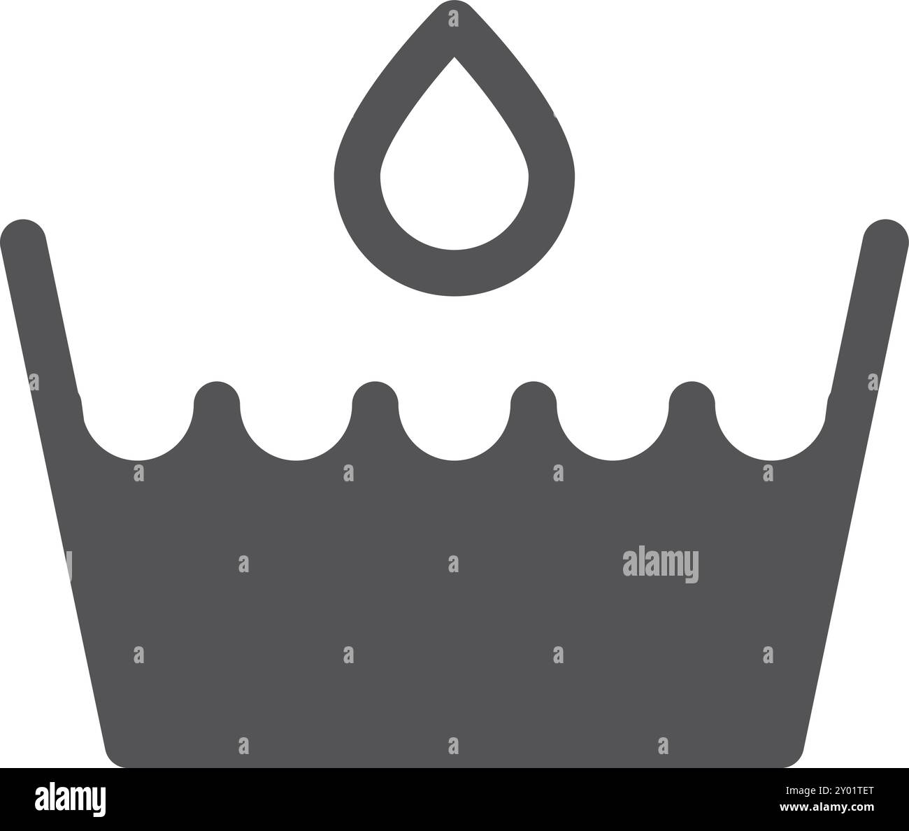 Water drop icon. Black sign washable pictogram Stock Vector Image & Art ...