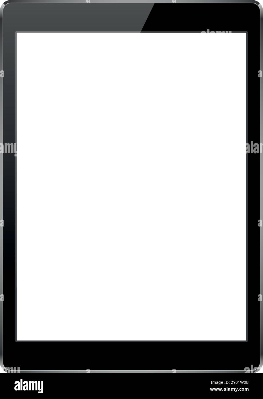 New realistic tablet modern Black and White Stock Photos & Images - Alamy