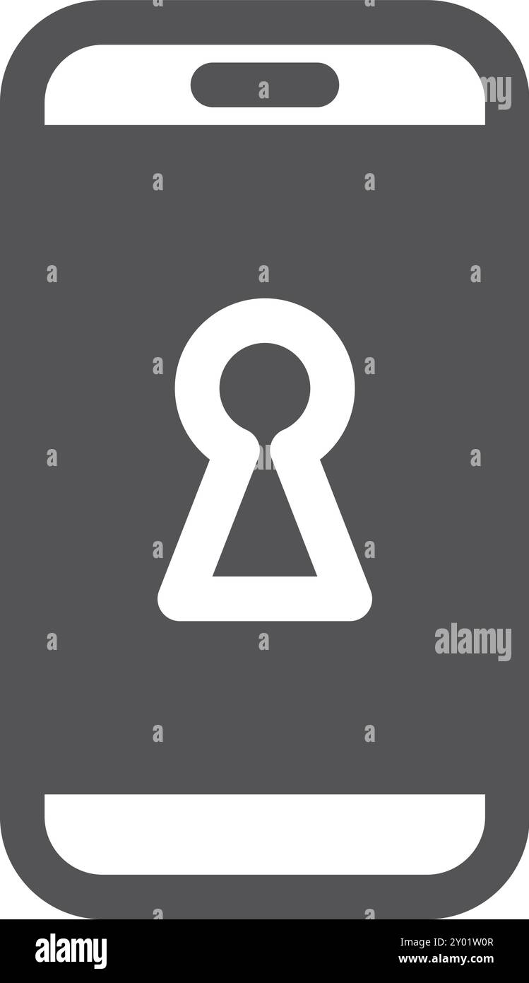 Protected smartphone screen. Private data access icon Stock Vector ...