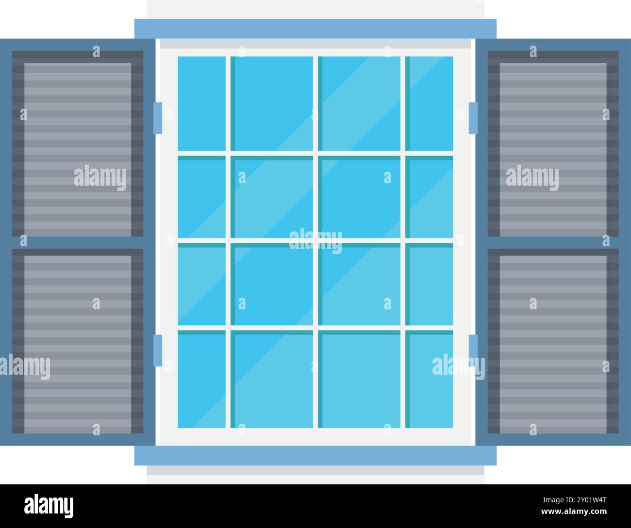 Retro window icon. Cartoon architecture element Stock Vector Image ...