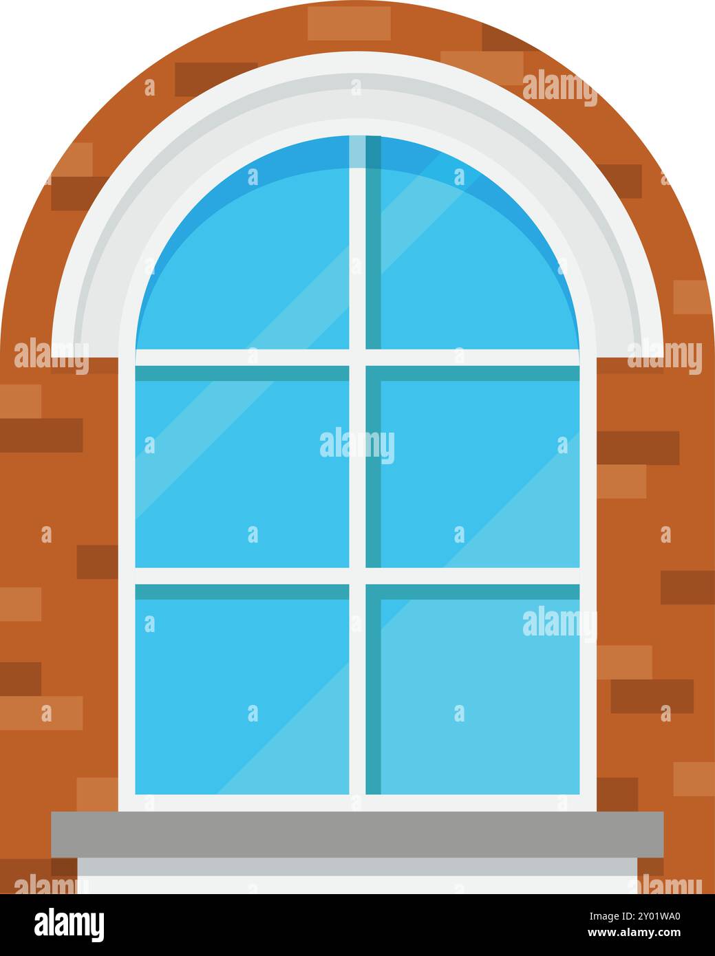 Facade window cartoon icon. Exterior architectural element Stock Vector ...