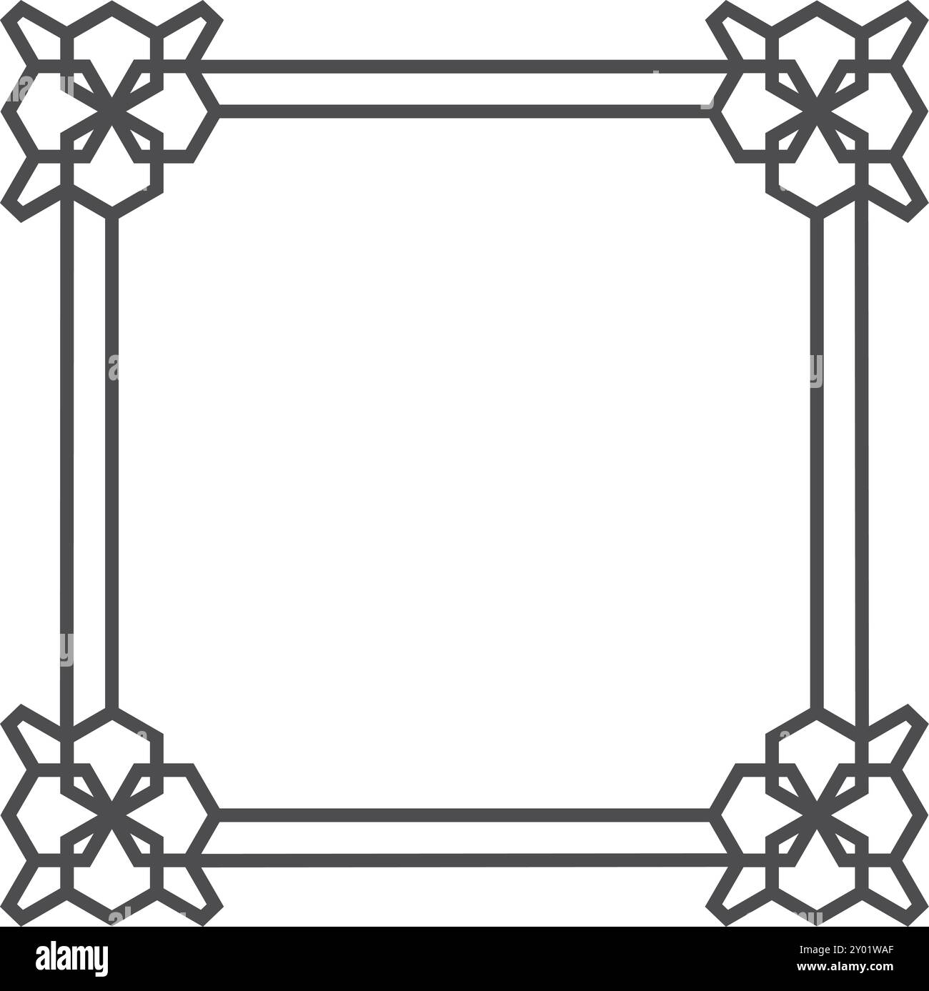 Vintage square line corner Cut Out Stock Images & Pictures - Alamy