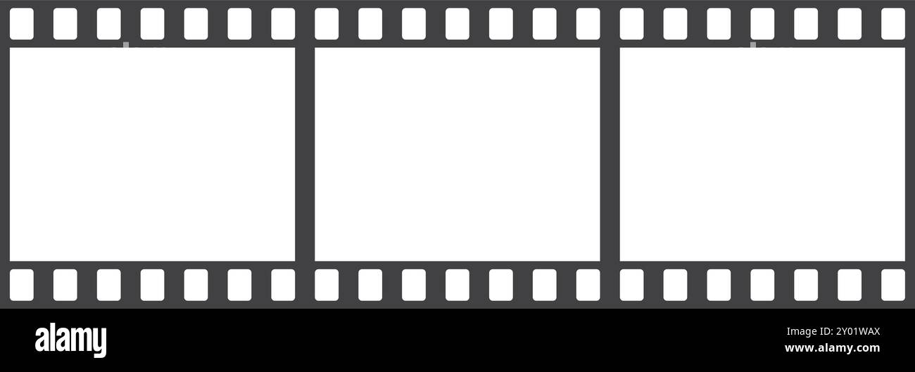 Filmstrip tape with blank frame template. Movie strip Stock Vector ...