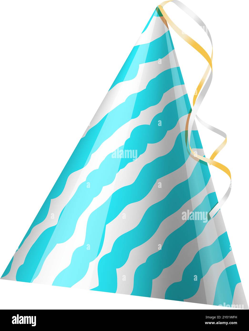 Patterned party hat. Realistic festive paper cap Stock Vector Image ...