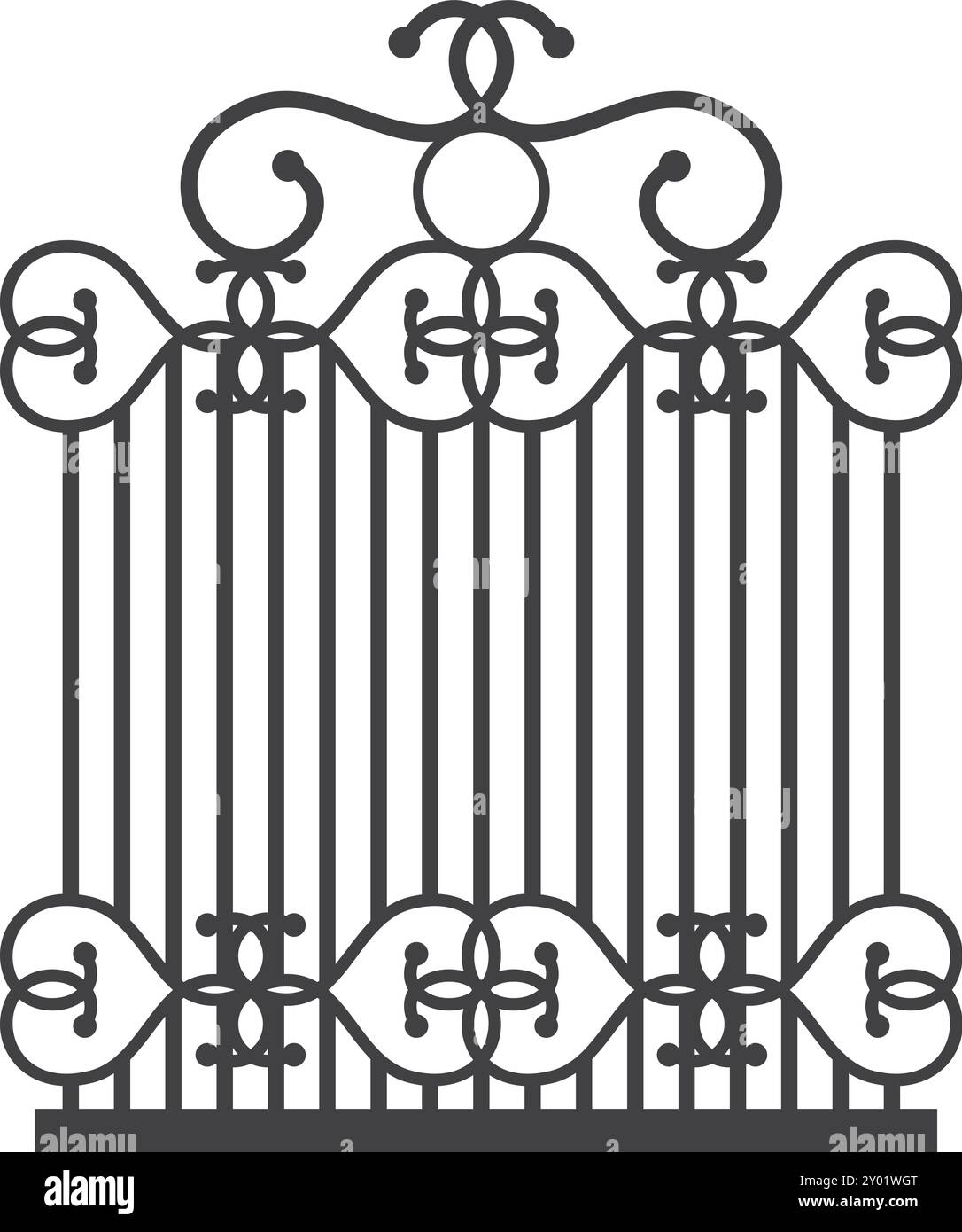 Ornate Metal Railings Stock Vector Images Alamy