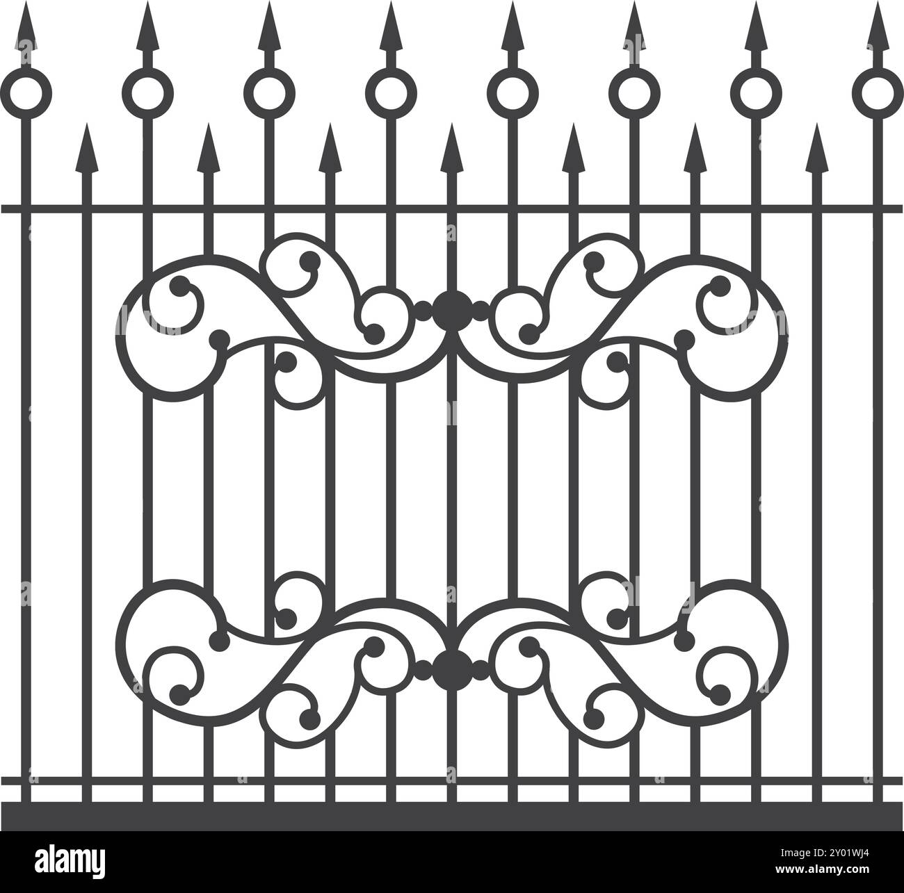 Wrought railing Black and White Stock Photos & Images - Alamy
