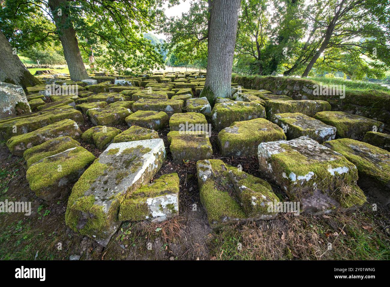 cut stone blocks from Roman Bridge Stock Photo - Alamy