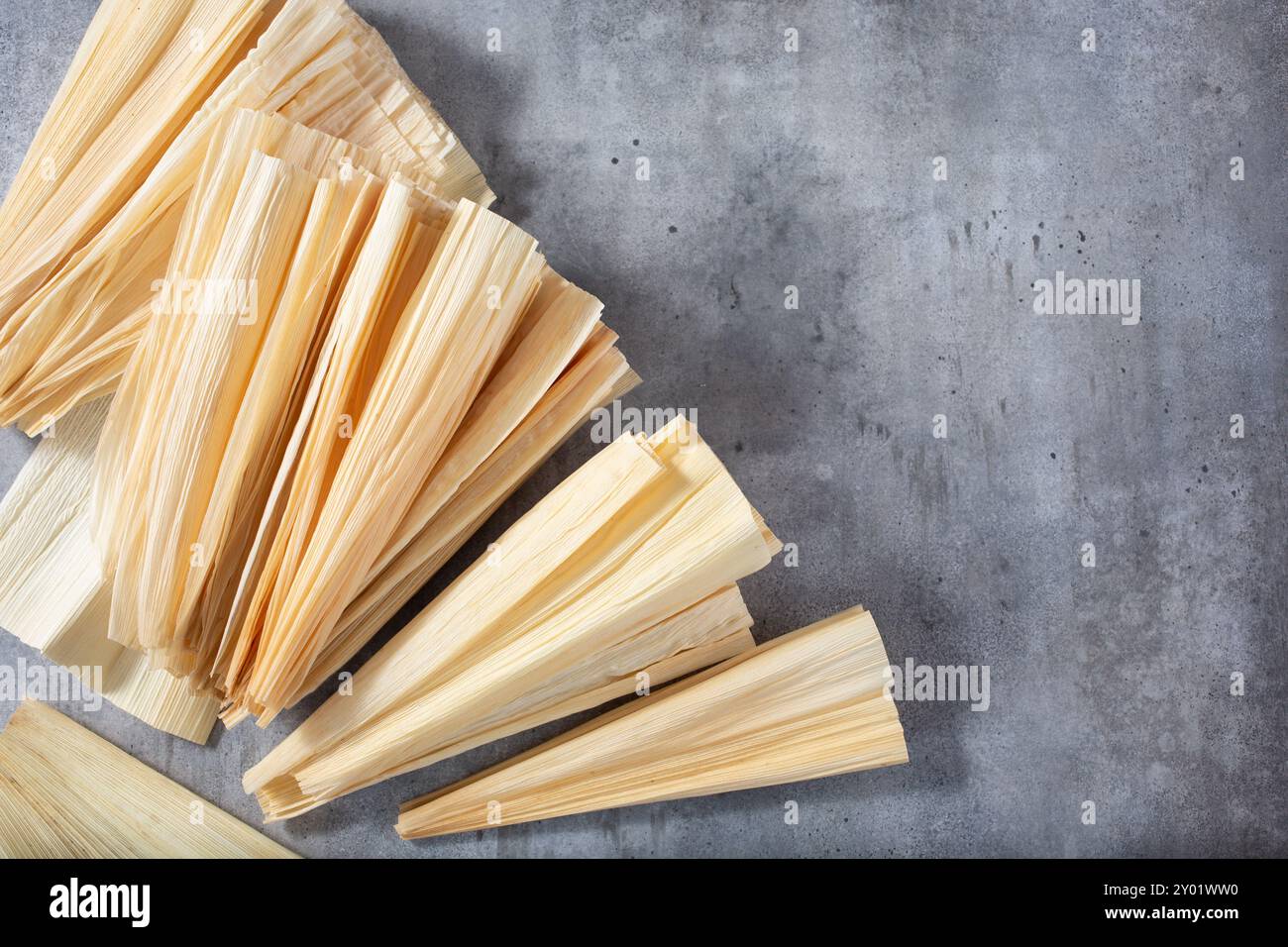 A top down view of a pile of corn husks, as a background Stock Photo ...