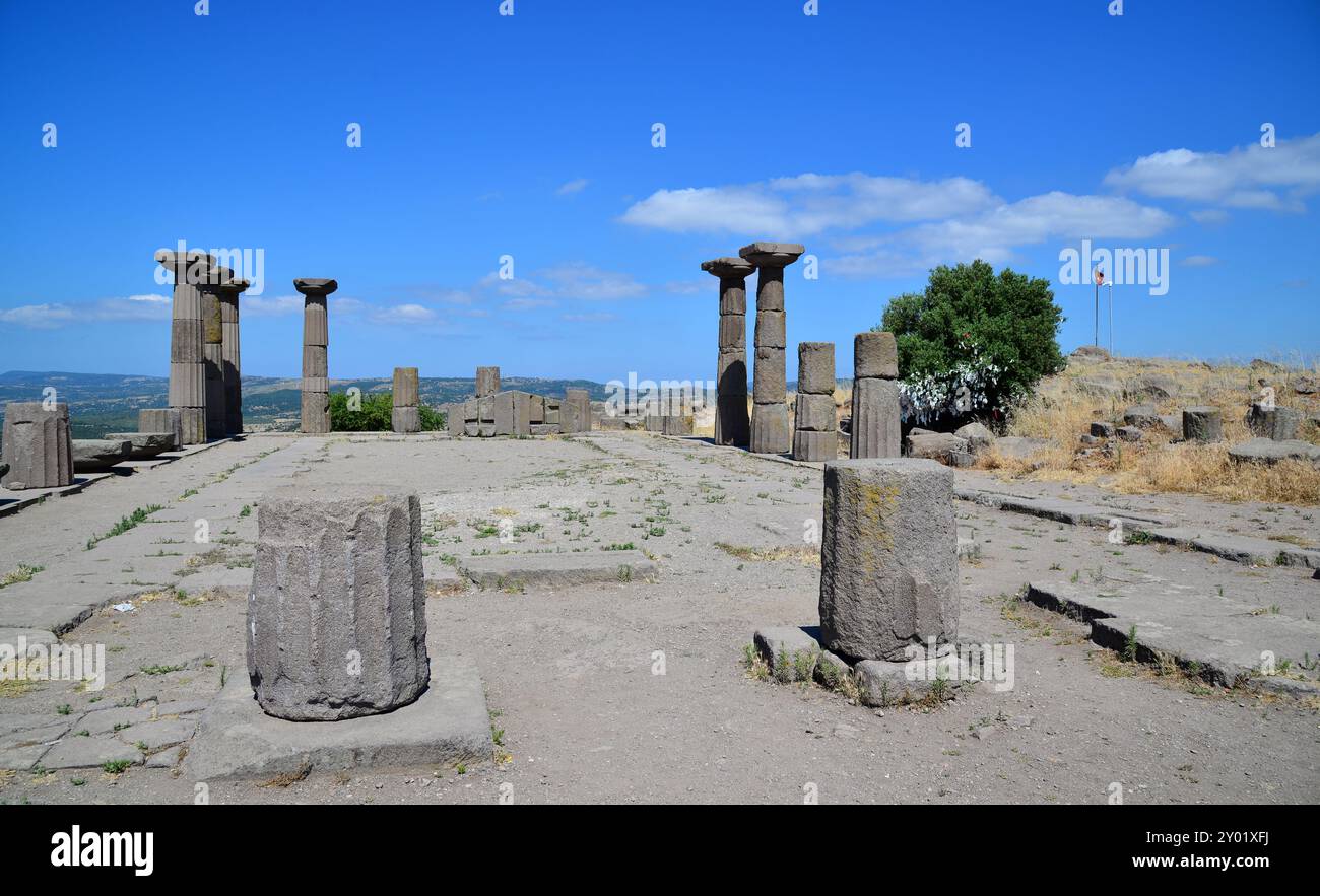 The ancient city of Assos, located in the city of Canakkale in Turkey ...