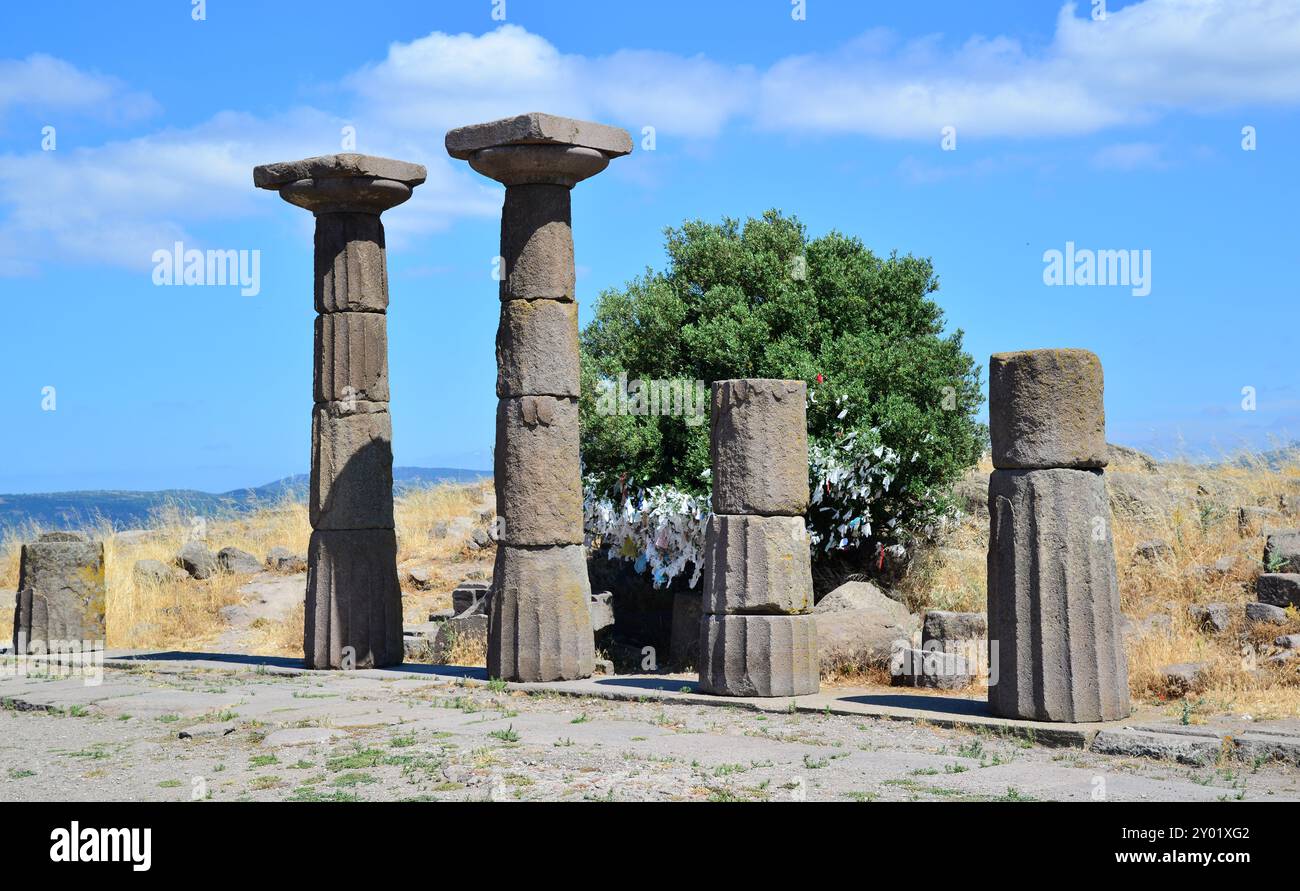 The ancient city of Assos, located in the city of Canakkale in Turkey ...