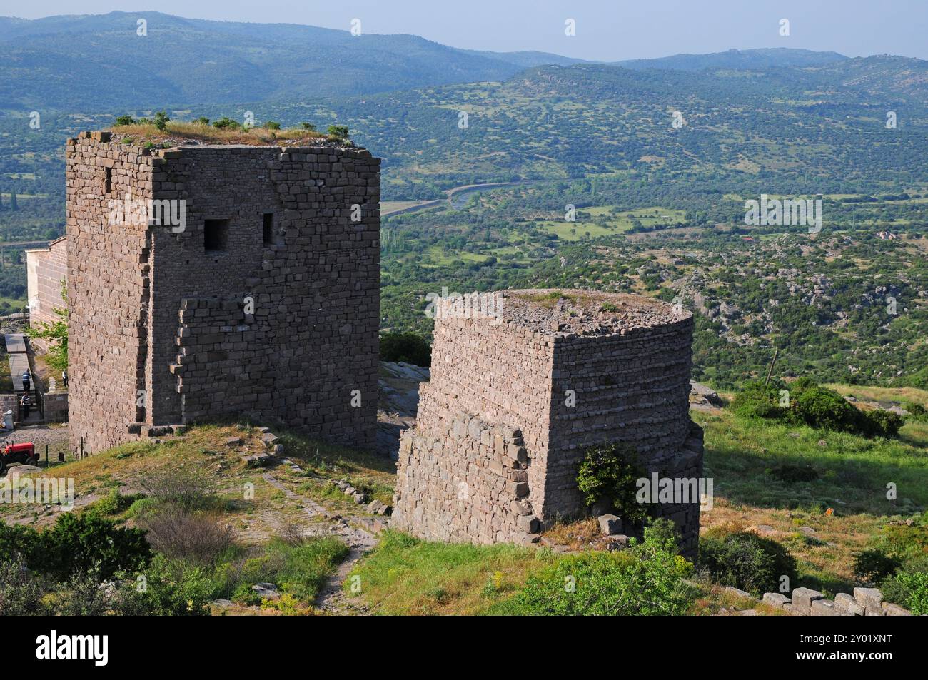 The ancient city of Assos, located in the city of Canakkale in Turkey ...