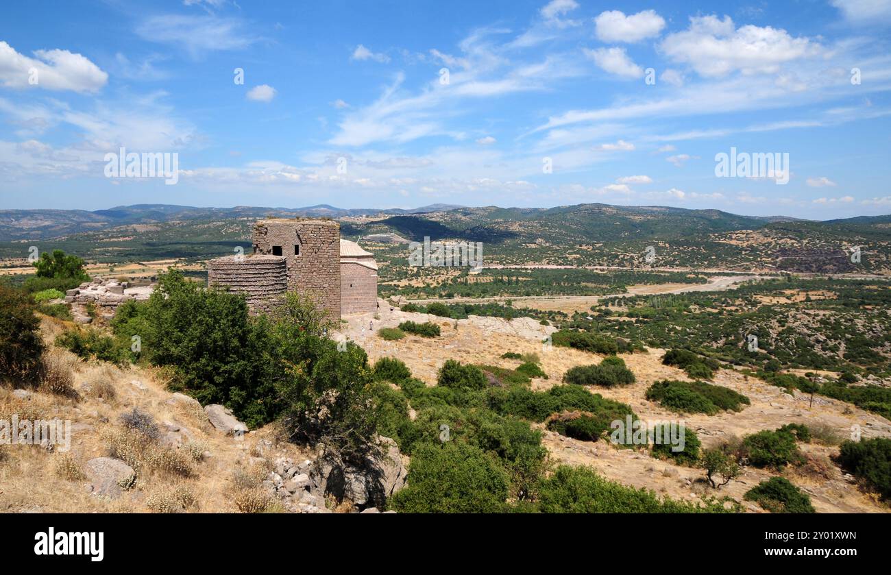 The ancient city of Assos, located in the city of Canakkale in Turkey ...