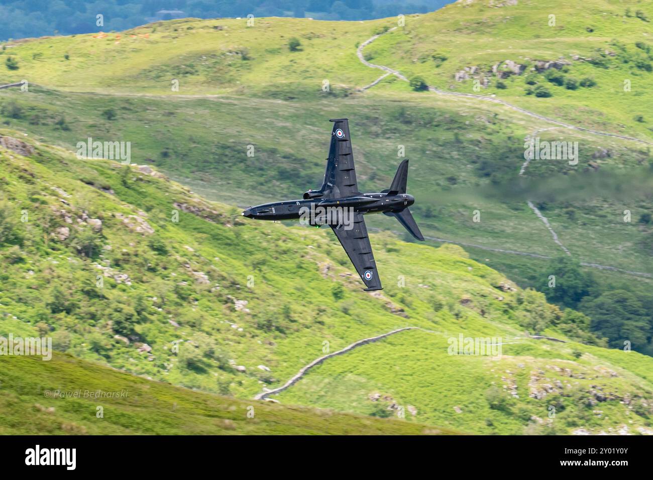 Dolgellau, Wales, UK, June 17 2024: RAF Hawk T2 jet trainer aircraft ...