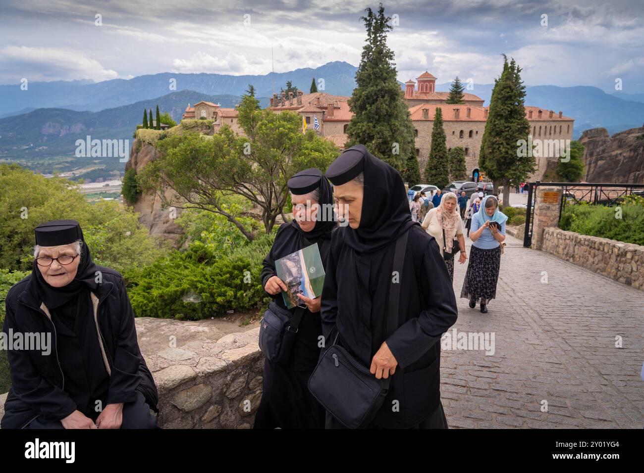 The monastery of Agios Stefanos. Meteora. Greece Stock Photo - Alamy