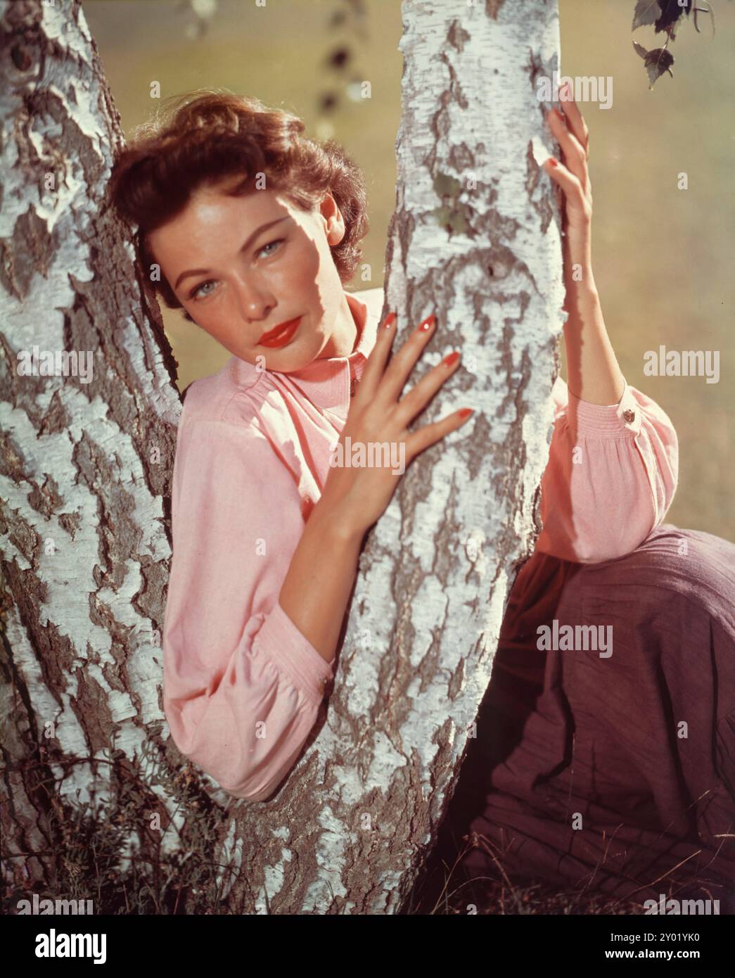 Colour Publicity Portrait of American actress GENE TIERNEY taken in ...