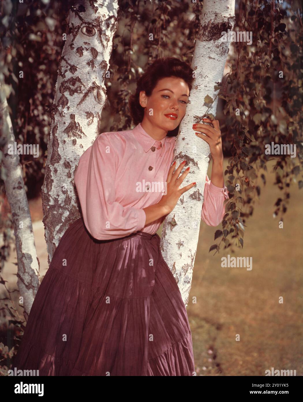Colour Publicity Portrait of American actress GENE TIERNEY taken in ...
