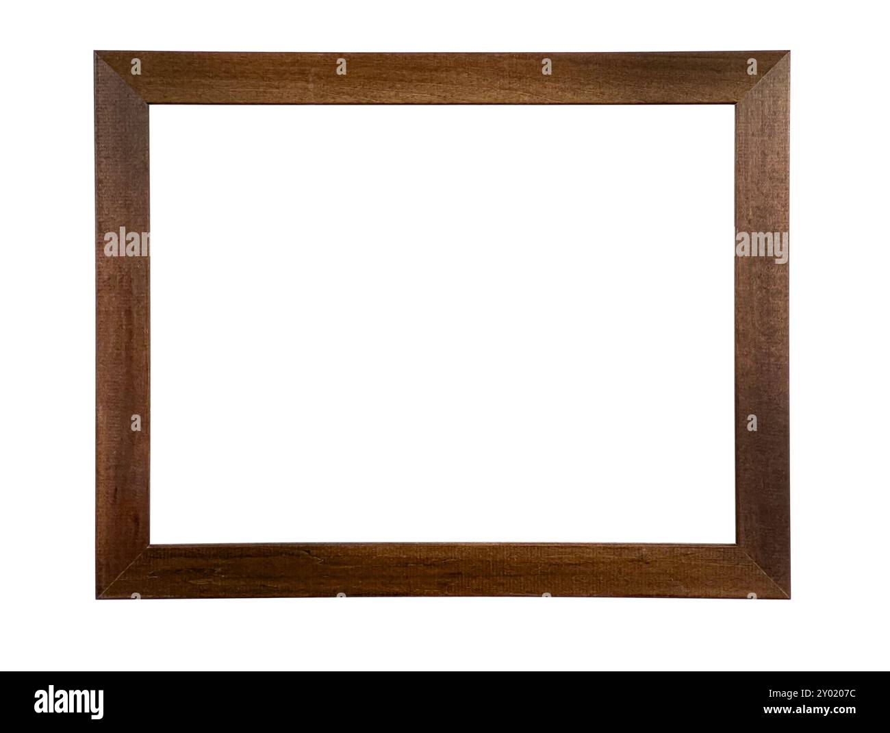 brown wooden frame on white background isolated Stock Photo - Alamy