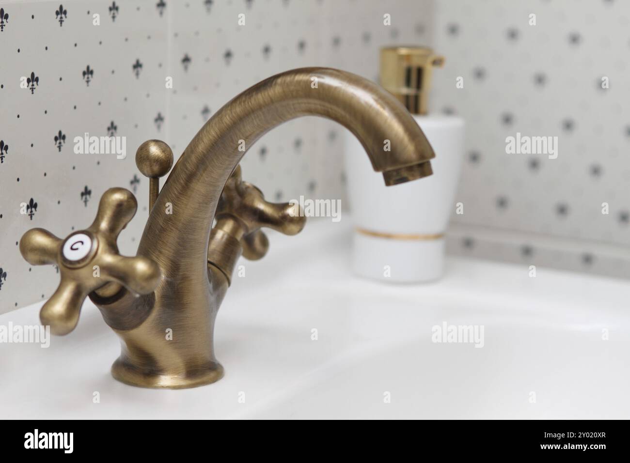 A water tap in the bathroom Stock Photo - Alamy