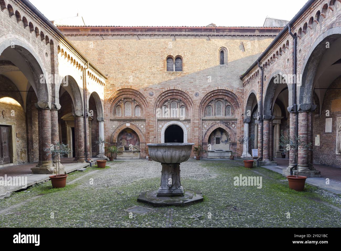 Cloister inside the complex of Santo Stefano, also called Seven ...