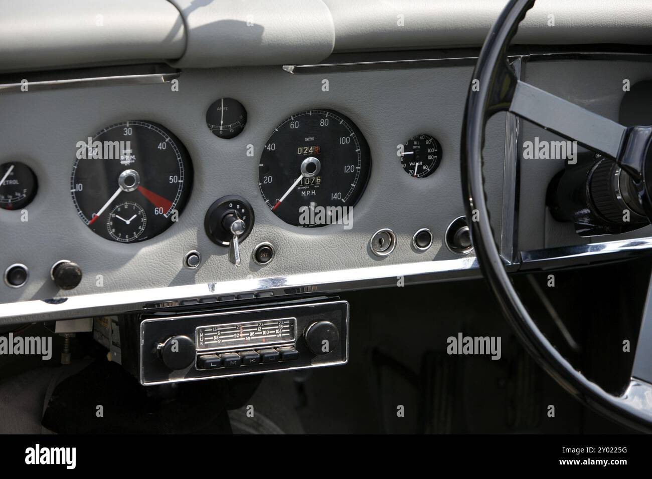 Cockpit of an old car Stock Photo - Alamy
