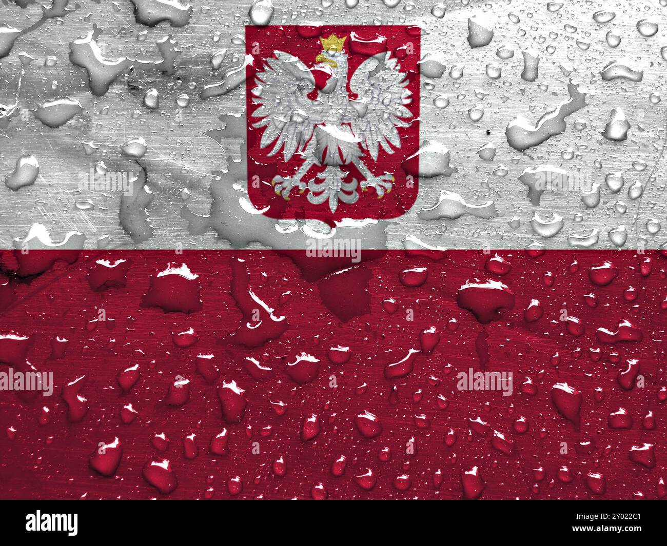Flag of Poland with rain drops Stock Photo - Alamy