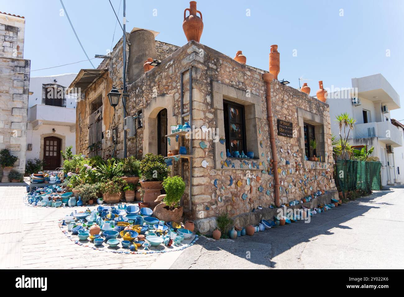 Traditional creten village Margarites famous for handmade ceramics ...