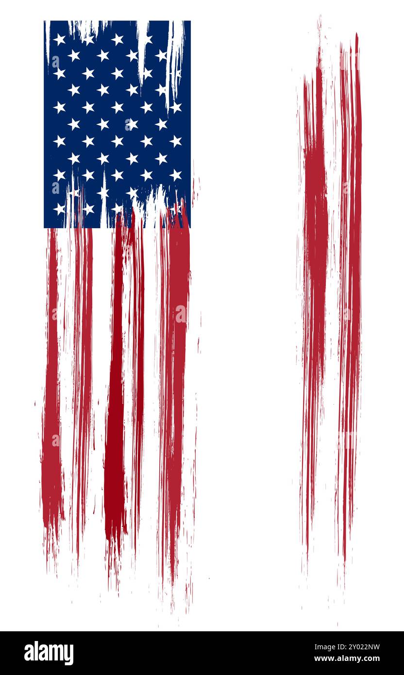 Stylized American. An old American flag with space for design or text ...