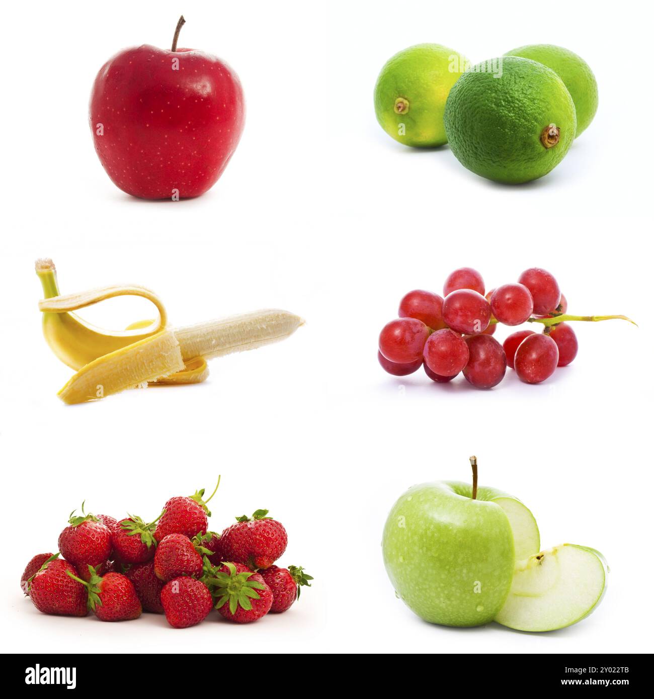 Set of fruits isolated on white Stock Photo - Alamy