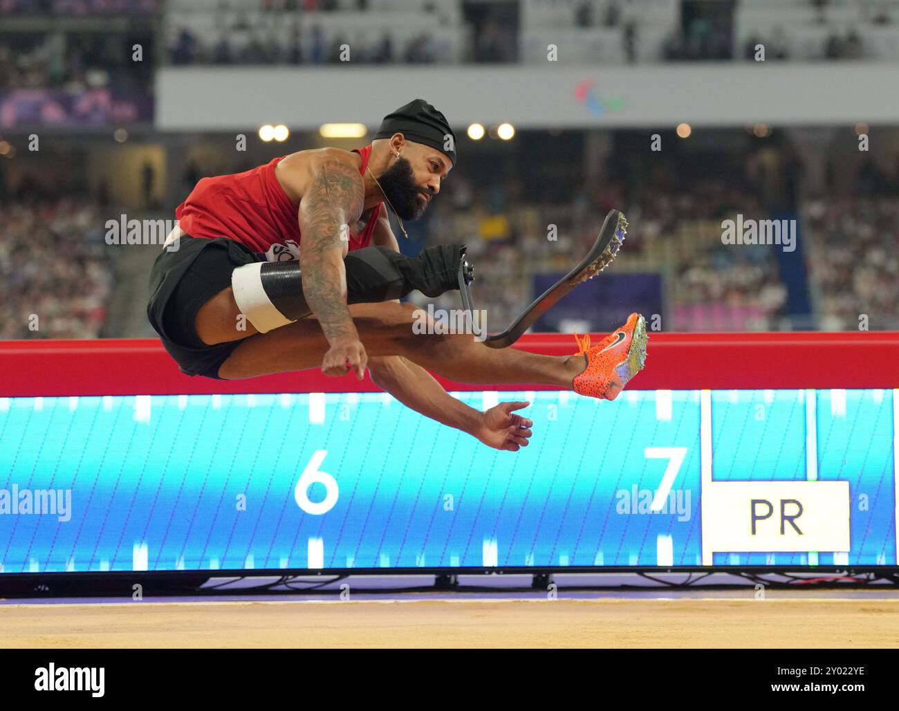 August 31 2024: Leon Schaefer of Germany in action in Men's Long Jump ...