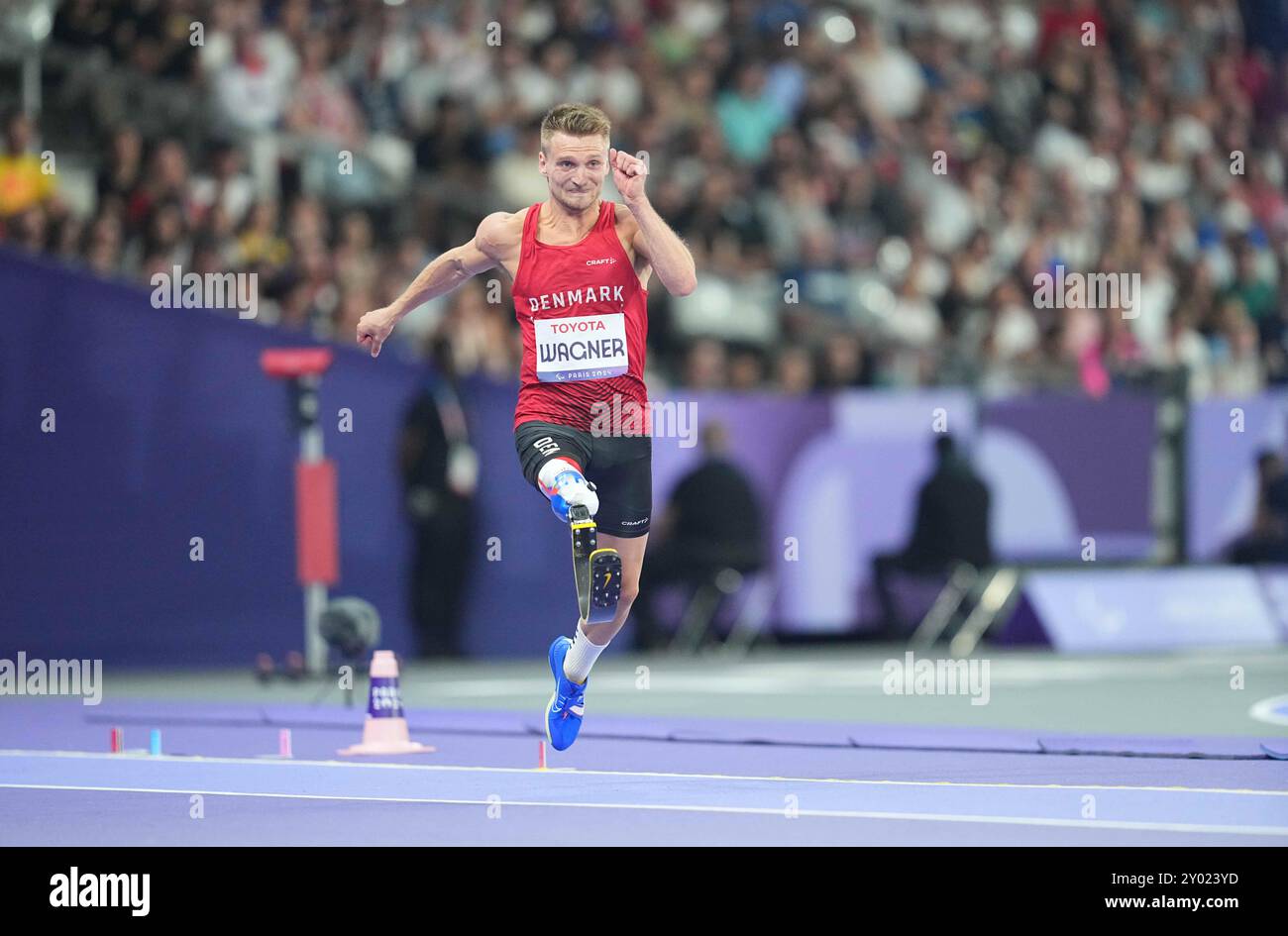 August 31 2024: Daniel Wagner of Denmark in action in Men's Long Jump ...