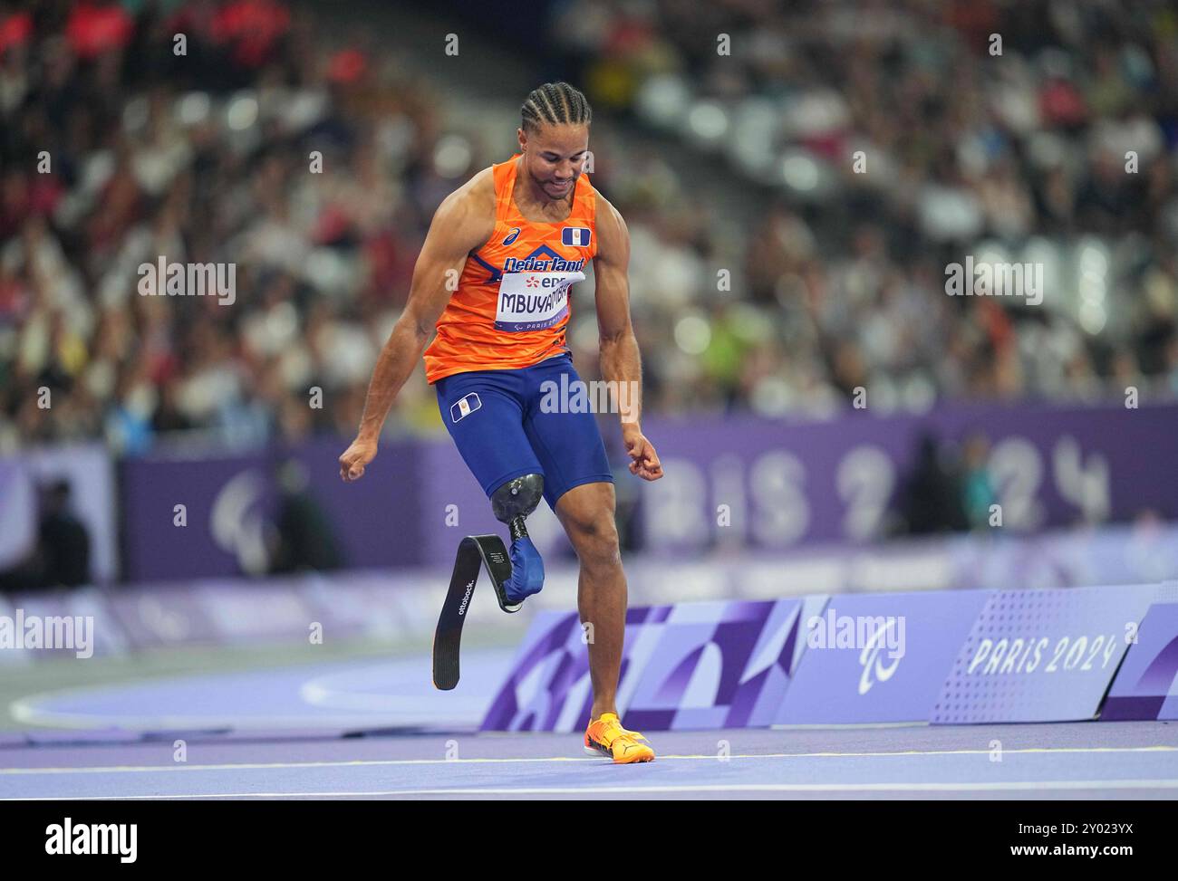 August 31 2024: Noah Mbuyamba of Netherlands in action in Men's Long ...