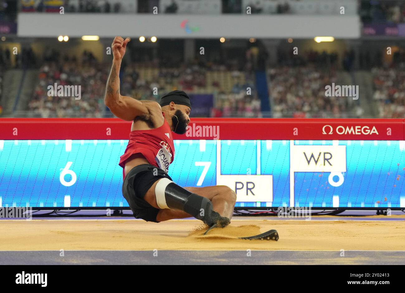 August 31 2024: Leon Schaefer of Germany in action in Men's Long Jump ...