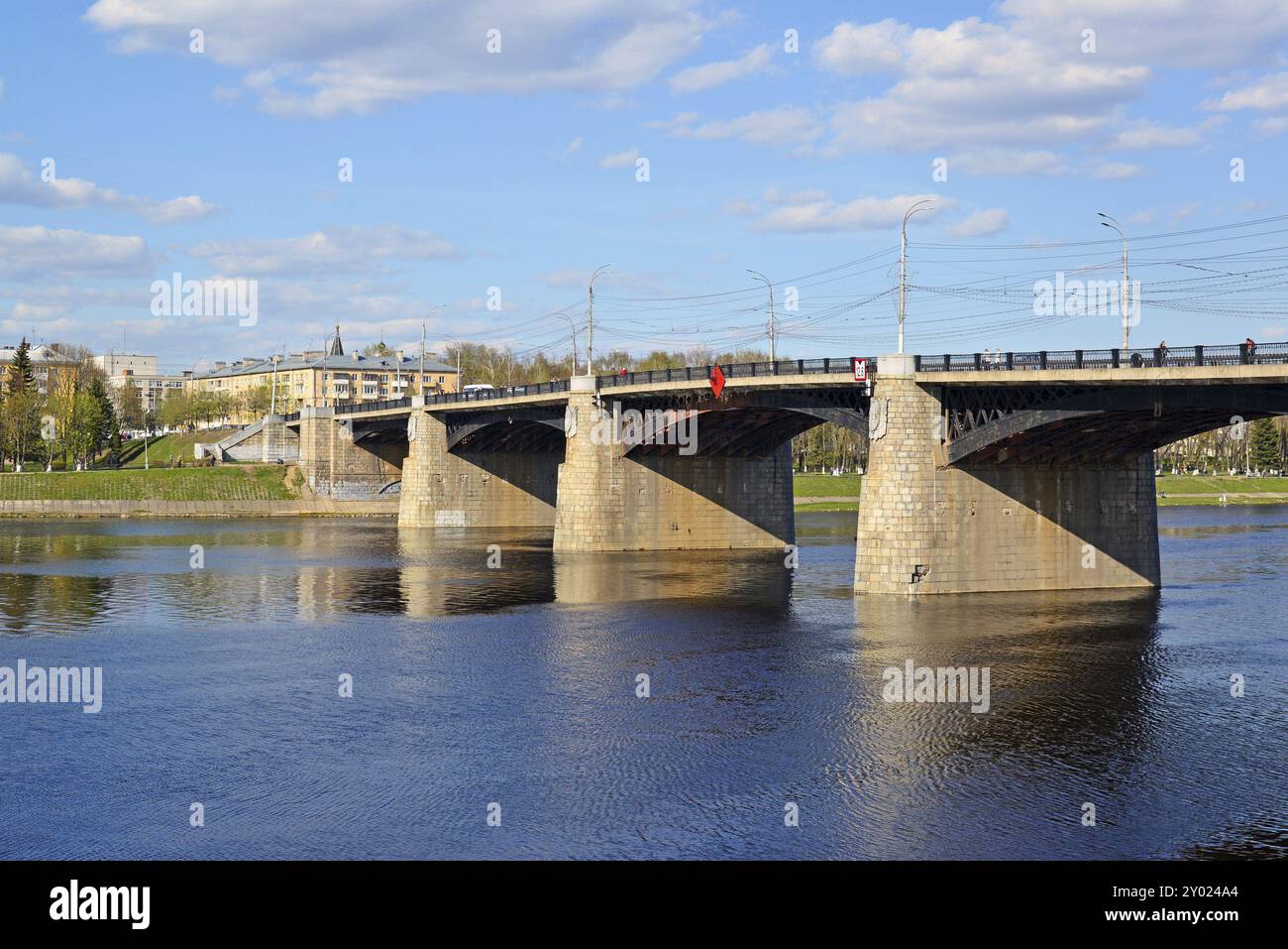 View of a New Volga Bridge in Tver, Russia, Europe Stock Photo - Alamy