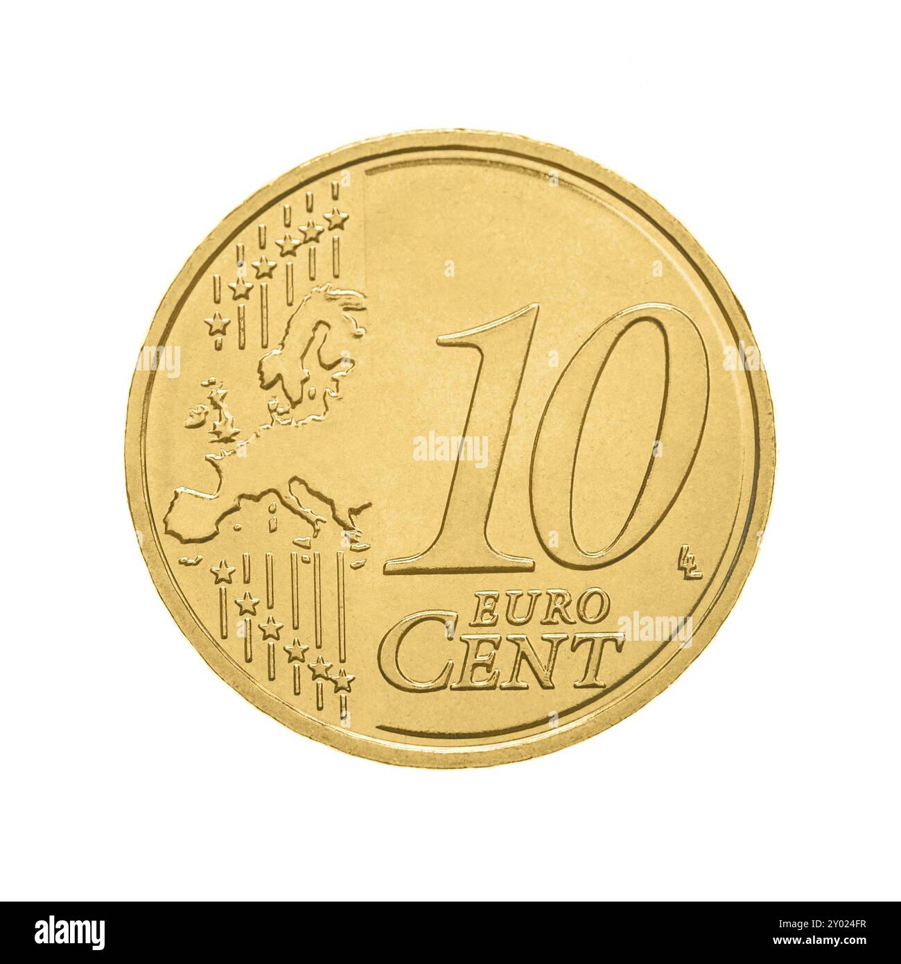 Ten euro cent coin, isolated on white background Stock Photo - Alamy