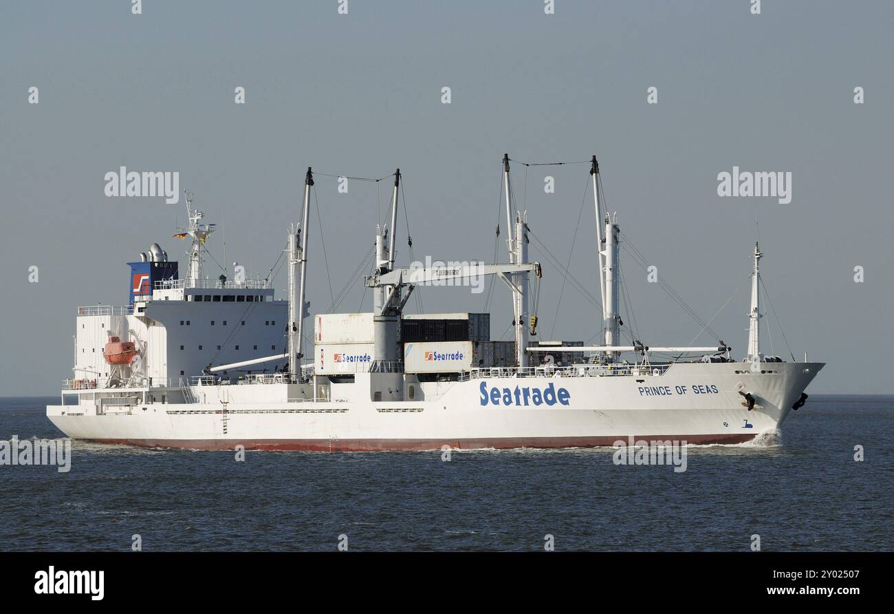 Reefer vessel Prince of Seas in port on 30.08.2008 off Cuxhaven IMO ...