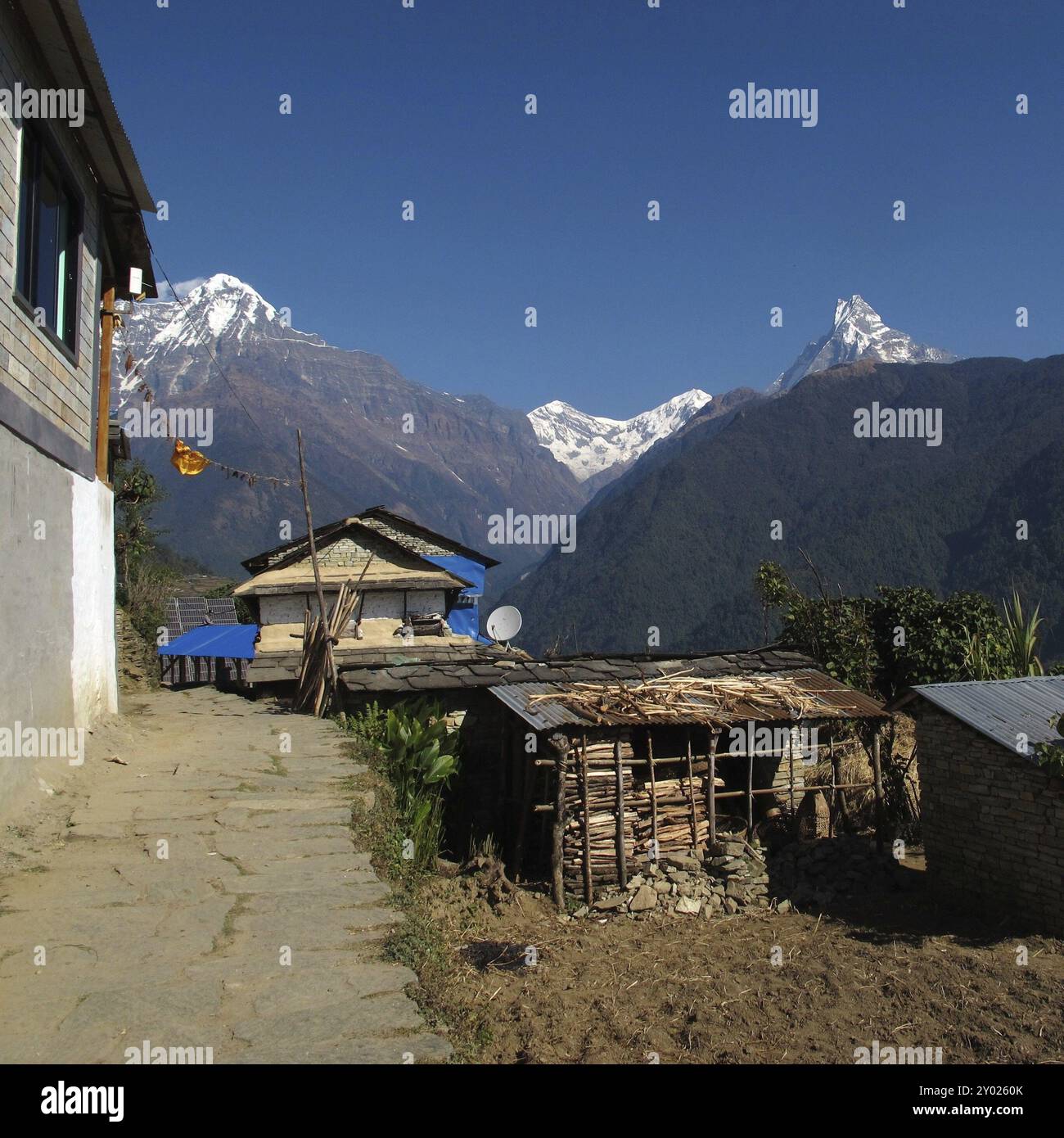 Walking trough Ghandruk Stock Photo - Alamy