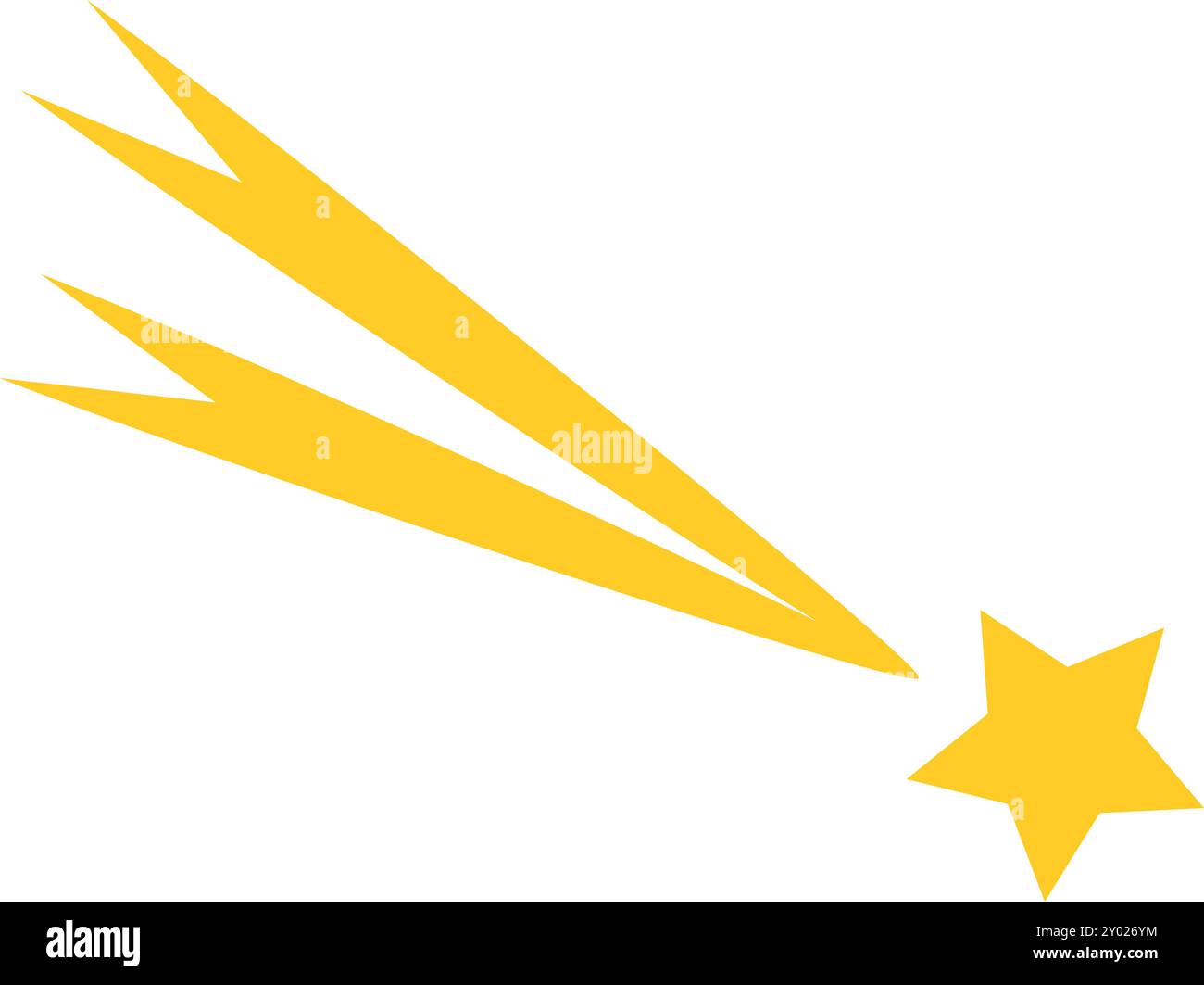 Shooting star icon. Falling comet. Yellow asteroid Stock Vector Image ...