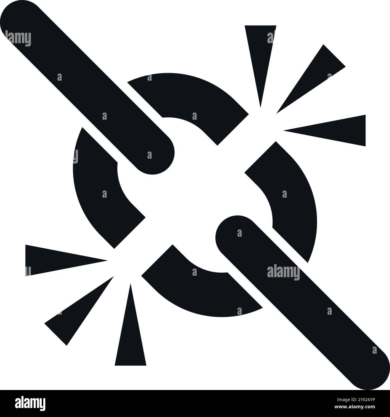 Chain broken icon in hi-res stock photography and images - Alamy
