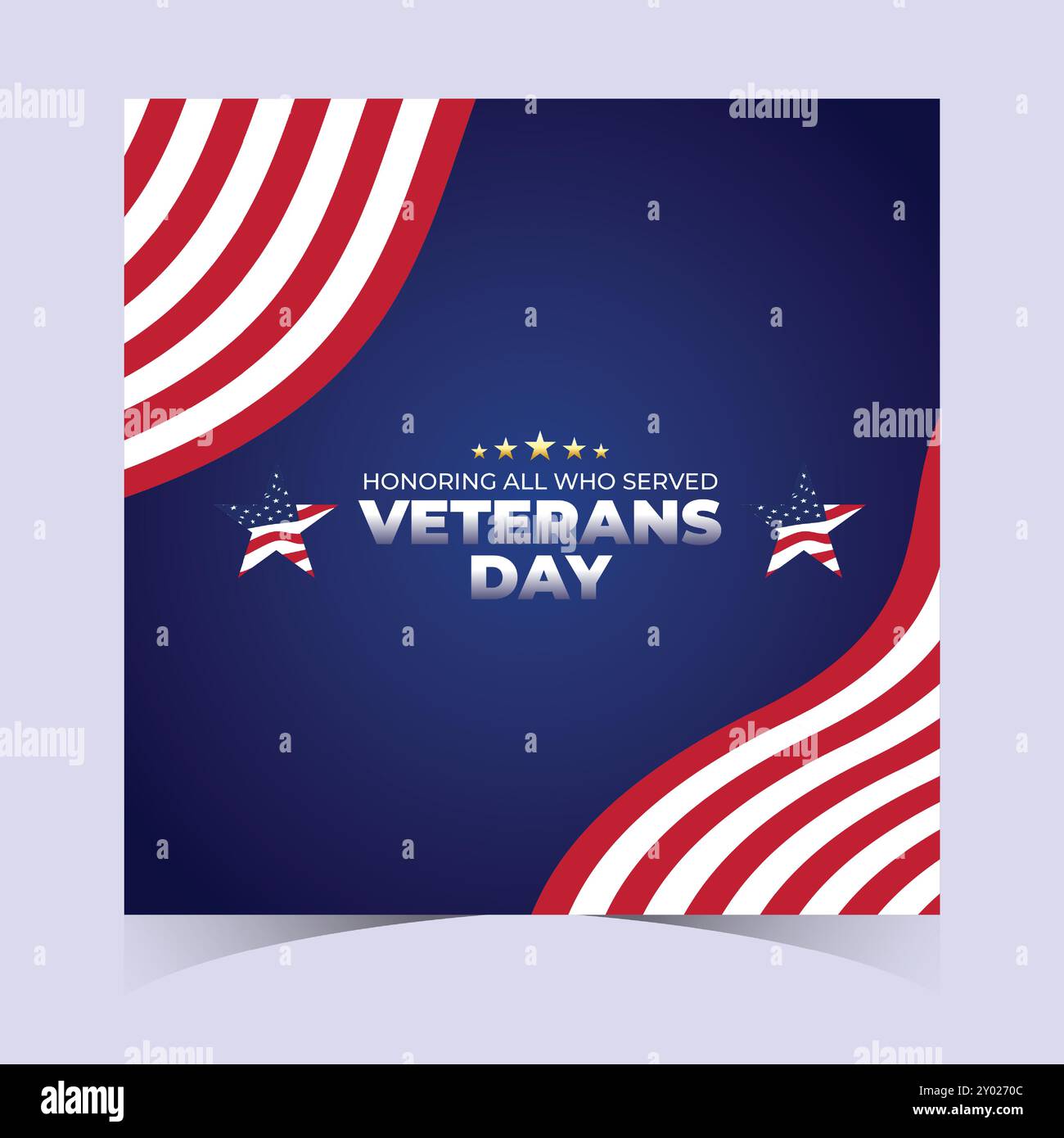 Happy Veterans Day Honoring All Who Served Banner Template. 11 November USA Veteran Day National ...