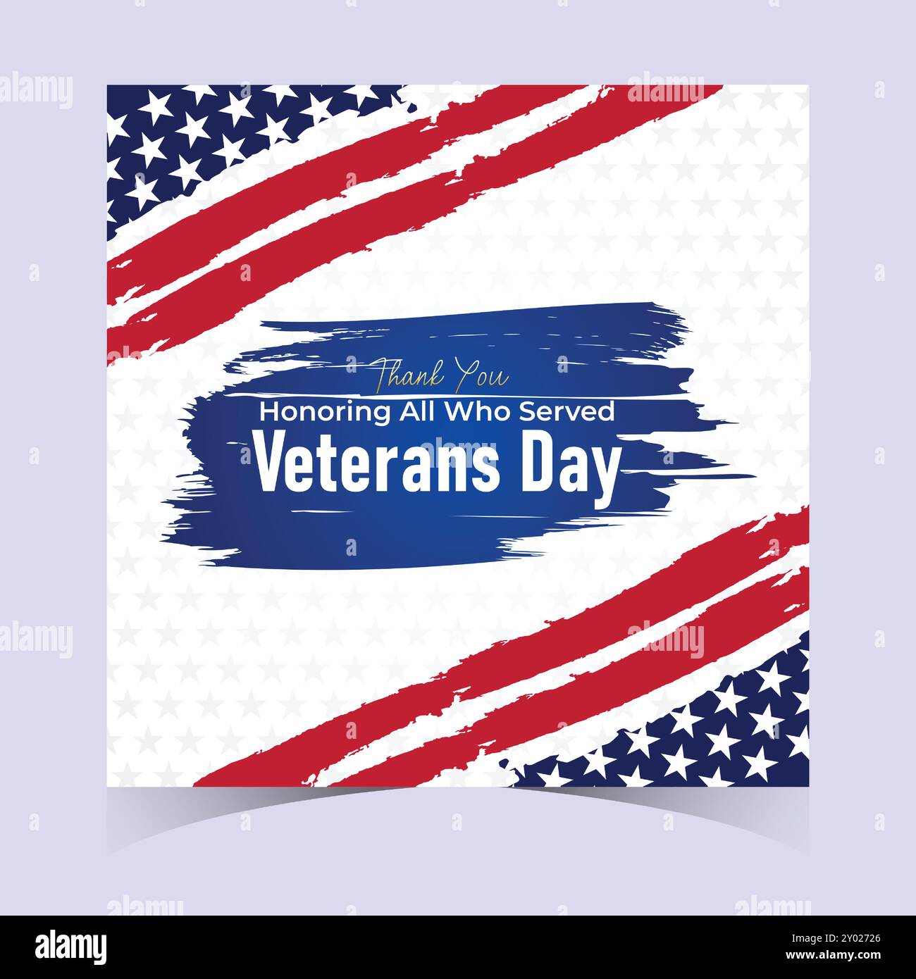 Happy Veterans Day Honoring All Who Served Banner Template. 11 November ...